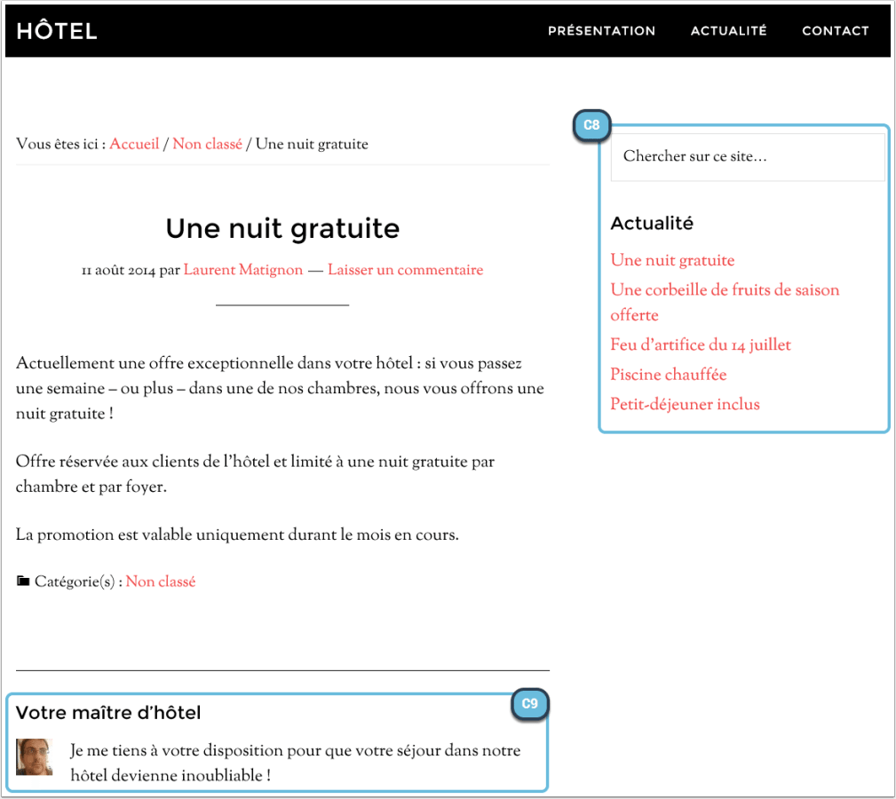 Template hôtel | Modèle de site pour hôtel